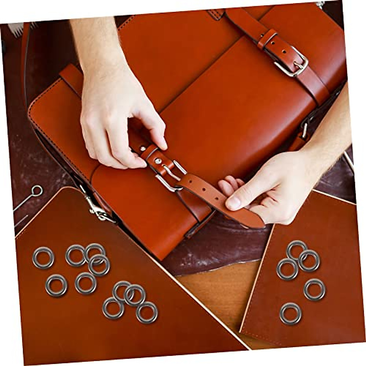 COHEALI 50 Sets Air Eye Button Double Sided Curtains DIY Crafts Piercing Kit Sewing Eyelets Snap Fasteners Kit Grommet Tools Copper Black Bags Piercing Set Button Fastener DIY Kits