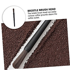 SECFOU Coffee Powder Brush Espresso Concentrate Espresso Tools Espresso Powder Brush Coffee Brush Coffee Machine Cleaning Brush Espresso Machine Bristle Hair Brush Tea Scoop Black Plastic