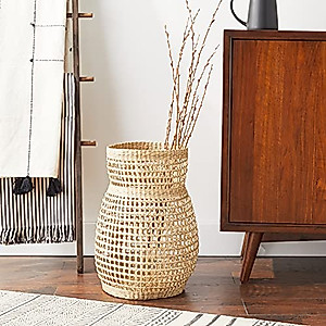 Bloomingville Decorative 20" Handwoven Natural Seagrass Vase Basket, Beige