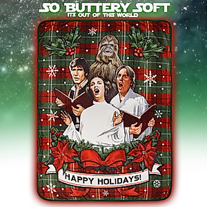 NORTHWEST Star Wars Holiday Chorus Carolers Plush Throw Blanket 46" x 60" (117cm x 152cm)