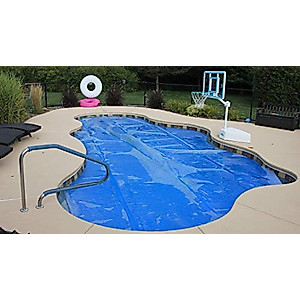 Rail Runners Blue In-ground Swimming Pool Ladder & Handrail Cover | 8-Ft-by-1.9-Inches Diameter Piece | Slip Resistant Grip | Keeps Railings Cool in The Sun | Durable Nylon Material