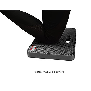 Omixe Comfy Extra Large Thick Waterproof Gardening Kneeling Pad Foam Kneeler Mat Garden Knee Pad Cushion for Gardening Planting Yard Work Prayer Yoga Mechanic Workout Baby Bath 18 x 11 x 1.5 Black