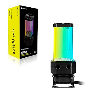 Corsair Hydro X Series XD5 RGB Pump/Reservoir Combo - D5 PWM Pump - 330ml Reservoir - Ten Individually Addressable RGB LEDs - Temperature Sensor - Black