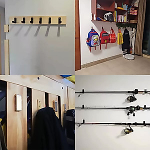 Yiaizhuo 6 Foldable Hooks, Folding Coat Hooks, Wall Mount, Wall Bracket for Coats Towel Bags Hats Gadget Headphone Fitness Equipment Heavy Duty Aluminum Alloy Gold