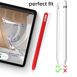 Ultra Thin Silicone Skin Cover Compatible with Apple Pencil 2nd Gen, Protective Silicone Case for iPad Pro 11 12.9 inch 2018 Pencil Case Shockproof Soft Silicone Sleeve(Dark Grey)