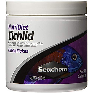 Seachem NutriDiet Cichlid Fish Flakes - Probiotic Formula with GarlicGuard 50g/1.8oz