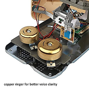 TelPal Landline Phones for Home Office Hotel School Corded Single Line Heavy Desktop Basic Telephone for Seniors Retro Classic Old Fashion Movie Decor Telephones with Loud Metal Bell Ringer (Ivory)