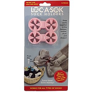 Loc A Sok Sock Locks Clips (Pink)