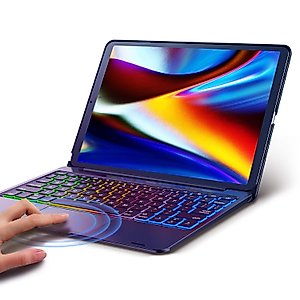Phixnozar Keyboard Case for iPad 9th Generation (10.2 2021) / 8th (10.2 inch 2020) /7th (10.2 2019) / iPad Air 3rd Generation 10.5 2019/iPad Pro 10.5 2017– Stable Touchpad Function