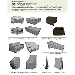 Premium Tight Weave Outdoor Patio Umbrella Cover - Heavy Duty Anti-UV Treated and Water-Resistant Fabric - Fits 7 to 11 feet Umbrellas - Taupe