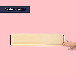 PeachyModern Wall Mounted Shoe Rack - A wooden, modern, slim, and small shoe storage solution for shoes and boots in narrow spaces, entryways, or hallways. (30-in-wide, Pack of 2)