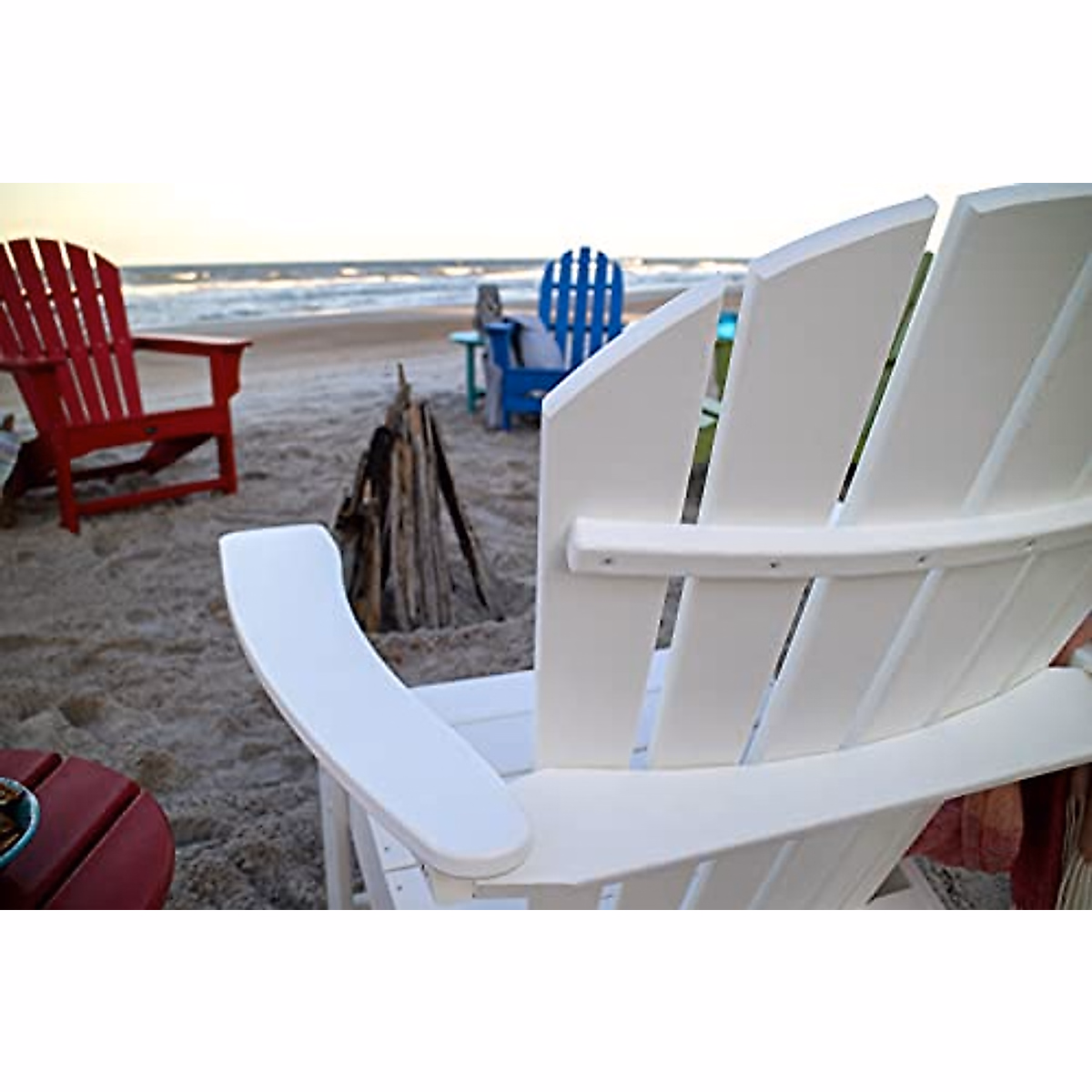 Trex Outdoor Furniture Yacht Club Shellback Adirondack Chair in Charcoal Black
