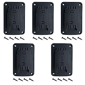 weqcter 5Packs Tool Holder Dock/Mount for Dewalt 12V 20V Drill Fit for Milwaukee M18 Tools