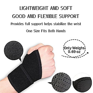 Imentha 2 Pack Wrist Braces - Wrist Wraps for Carpal Tunnel, Arthritis, and Tendinitis Pain Relief - Fits Both Right and Left Hands - Compression and Support for Fitness Enthusiasts