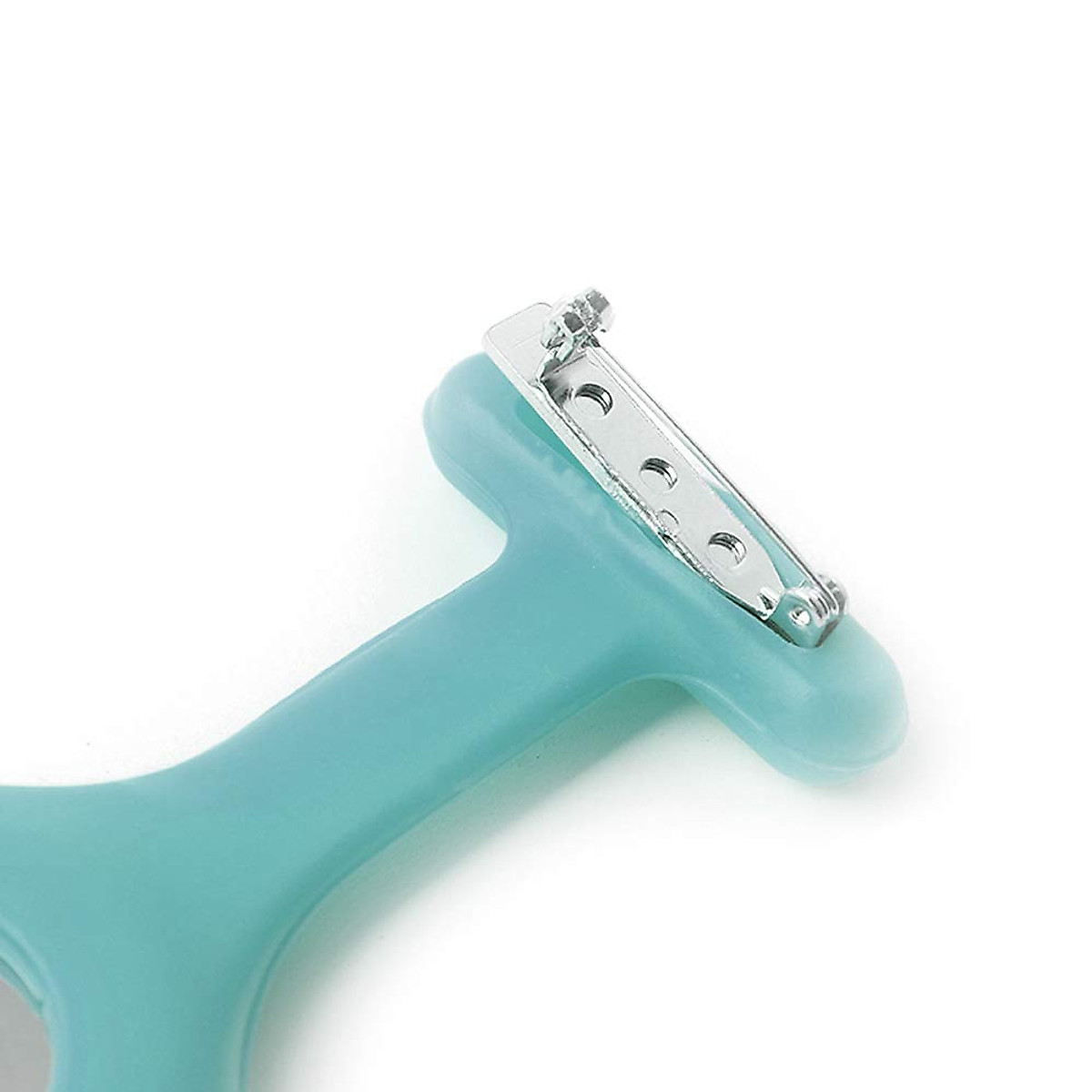 alladaga Set of 3 Nurse Fob Watches, Silicone Doctor Pocket Lapel Clip On Watches Gift (Blue Rose White)