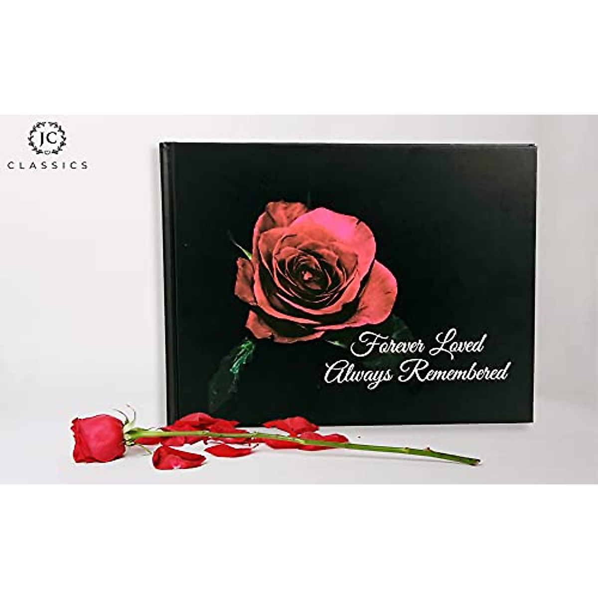 Funeral Guest Book | Memorial Guest Book | Guest Book for Funeral Hardcover | Guestbook for Sign in, Celebration of Life Memorial Service | Funeral Guest Sign Book with Memory Table Card Sign Included