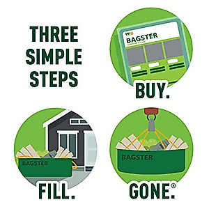 BAGSTER 3CUYD Dumpster in a Bag holds up to 3,300 lb, Green