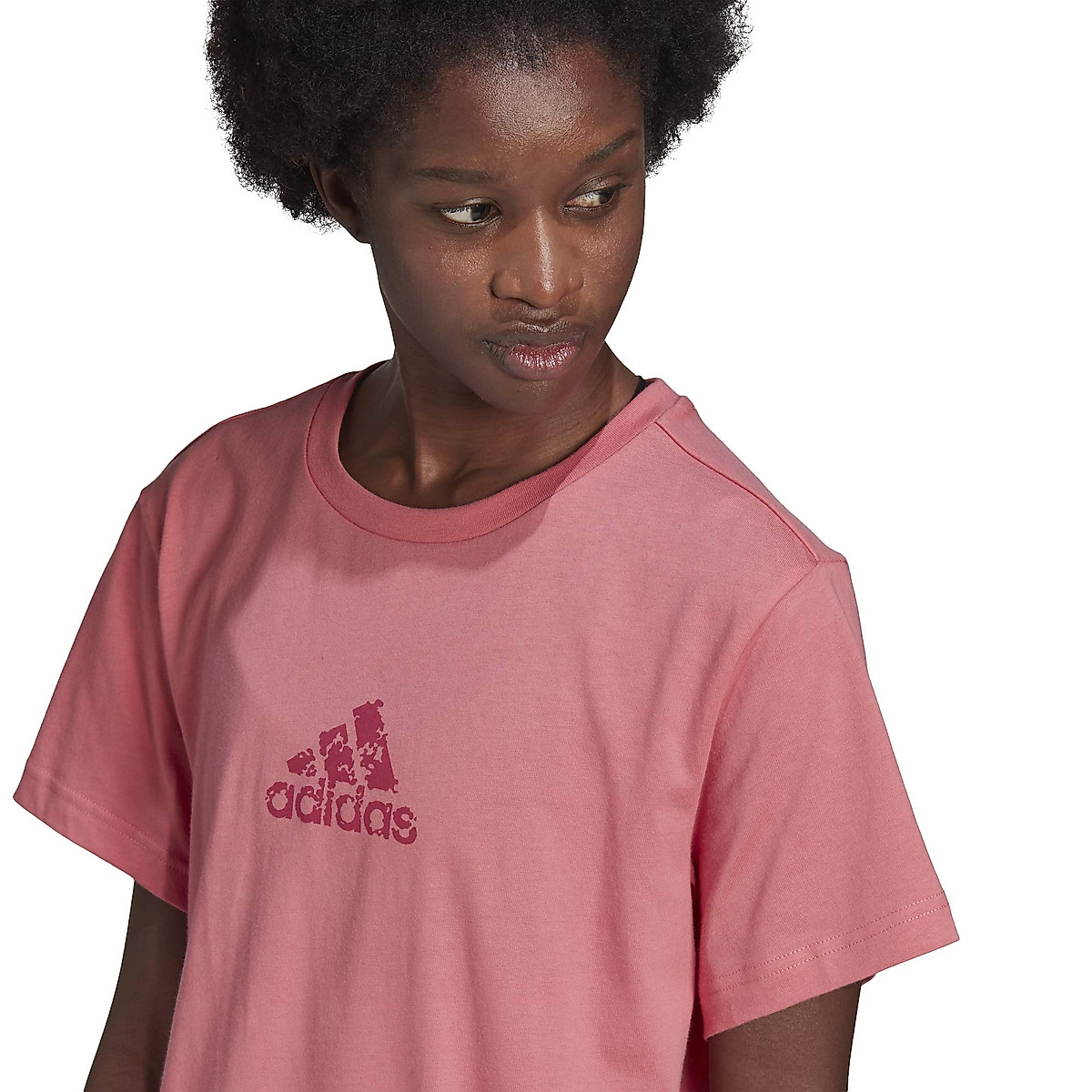 adidas womens Brand Icons Tee Hazy Rose Large