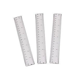 Plastic Measuring Ruler 16pcs graphing Ruler Clear Measuring Tools Stationery Ruler Ruler Tailor Ruler Stationery Precision Ruler Plastic rulers Clear Ruler Centimeter Ruler use