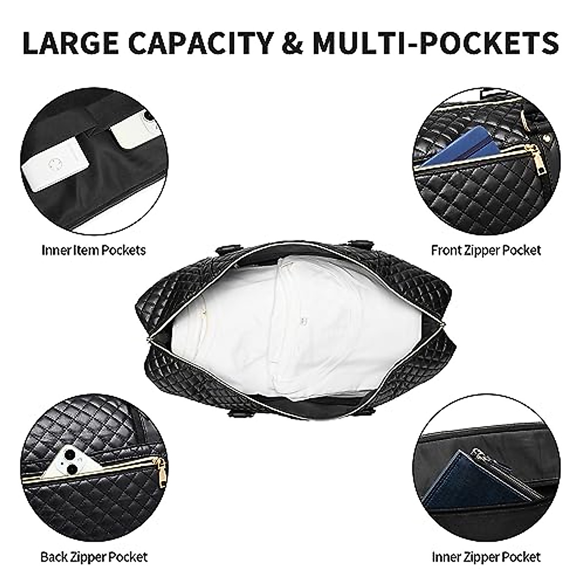 Travel Bag with Shoe Pouch,Weekender Bag Overnight Duffle Bag Carry On Bag Travel Tote Duffel Bags for Traveling Sport Duffel Bag Gym Bag for Women or Men