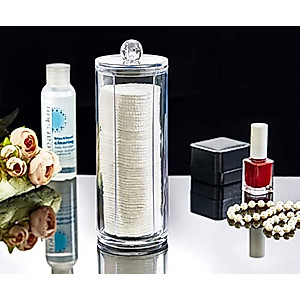 Boxup Canister Set Organizer with Bathroom Jars Canisters for Cotton Ball Swab Pad Storage Dispenzer Set of 3