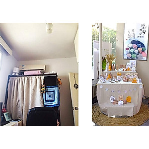 LOVOUS Nature Linen Needlework Fabric, Plain Solid Colour Linen Cloth Hemp Jute Fabric Table Cloth Garments Crafts Accessories, 20 by 62-Inch (Color 2)