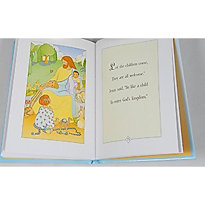 Baby Boy First Bible and 4" Pewter Baptism Guardian Angel Crib Cross (Original Version)