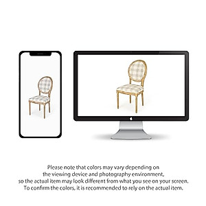 Christopher Knight Home Phinnaeus Dining Chair Set, Set of 4, Wood, Gray Plaid + Light Beige + Natural