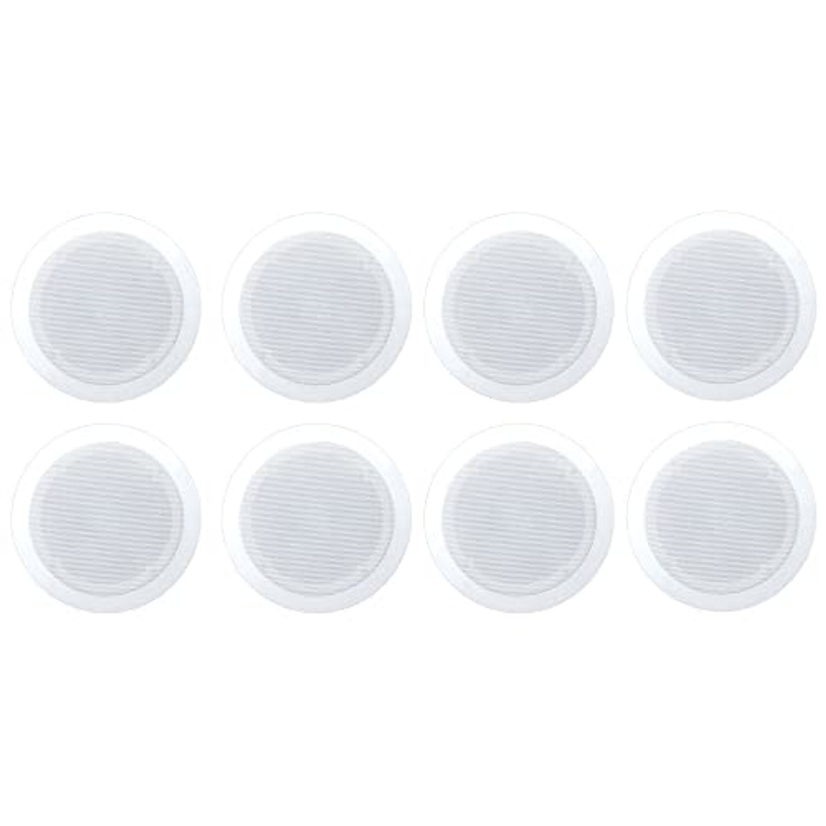 8) New PYLE PRO PDIC61RD 6.5'' 200W 2-Way In-Ceiling/Wall Speaker System White