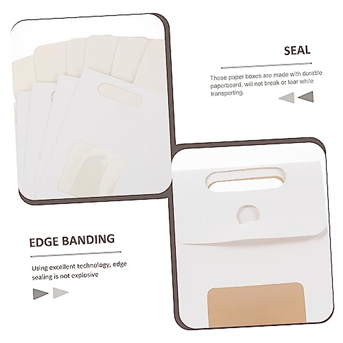 ULTECHNOVO 12pcs Cupcake Boxes Window Gift Bag Mini Muffin Mini Containers Clear Cake Box Small Baking Boxes Kraft Cupcake Holder Christmas Gift Bags Muffins Packaging Box Cake Container Box