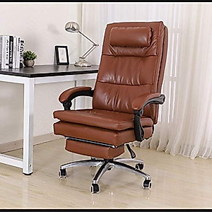 XXXDXDP High Back Office Chair Executive Desk Chair with Padded Armrests,Adjustable Ergonomic Swivel Task Chair with Lumbar Support (Color :Black or Brown) (Color : D)