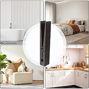 Clothespin, Giant Wooden Clothespin Towel Holder Large Bathroom Towel Holder Clips with Spring Clothes Clips with Adhesive for Wall Bathroom Laundry Room Nursery Kitchen Decor