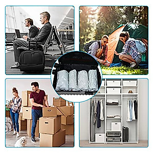 COSadiman TAILI Vacuum-compressing 10Pcs Travel Compression Bags Vacuum Packing Roll Up Travel Space Saver Bags for Luggage Cruise Ship Essentials No Pumps Needed (Small)