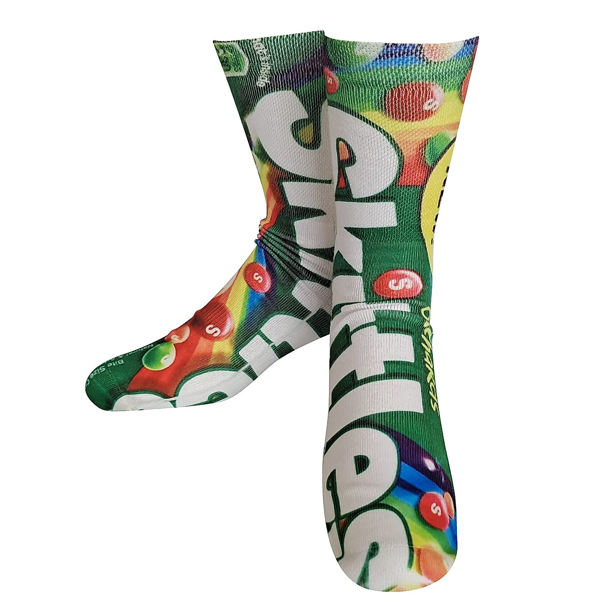 Crazy Socks for Boys 3d Print Food Crew Cool Sport Tube Men Socks,Green Skittles