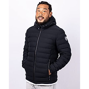 Cutter & Buck Mission Ridge Repreve Eco Insulated Mens Puffer Jacket, Black, XX-Large