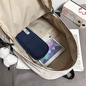 LELE LIFE Big Capacity Pencil Case with 3 Compartments, Double Zipper Sturdy Canvas Pen Case, Pencil Bag Stationery Pouch for School Students Office, Blue