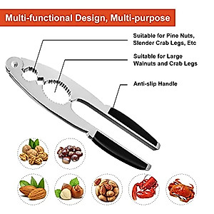 YJYJHOPE Pecan Nut Cracker, Nut Crackers for All Nuts, Seafood Plier Set, Stainless Steel Seafood/Nut Biscuit Tool Set, Premium Lobster Biscuits and 4 Seafood Choices, Lobster Crackers