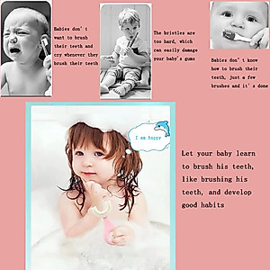 Winover 2 Pcs Kids U-Shaped Toothbrush, Food Grade Soft Silicone Brush Head, Does not Hurt The Gums, 360° Oral Cleaning Design (Age 2-6)