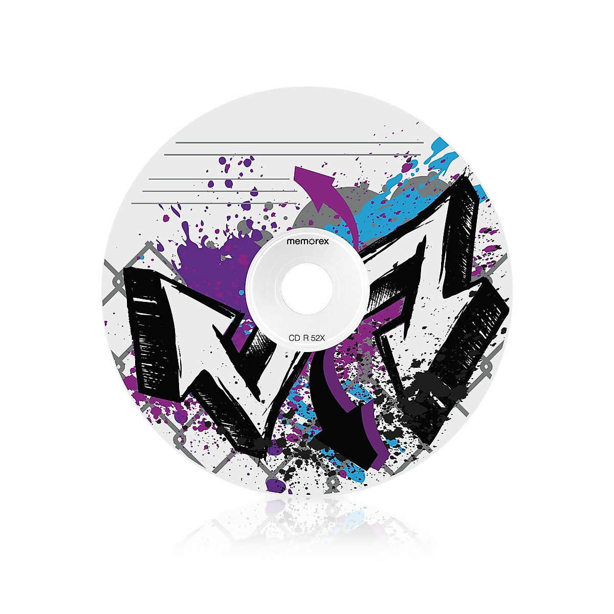 Memorex 700MB 52X CDR 10 Pack Blister, Graffiti Design (32020023639)