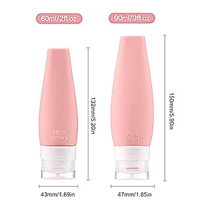 hejhncii Portable Silicone Travel Bottles Refillable Toiletry Containers for Shampoo Conditioner Body Wash Lotion Reusable Refillable Toiletry Containers