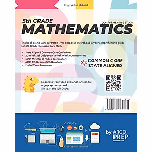 5th Grade Common Core Math: Daily Practice Workbook - Part I: Multiple Choice | 1000+ Practice Questions and Video Explanations | Argo Brothers (Next Generation Learning Standards Aligned (NGSS))