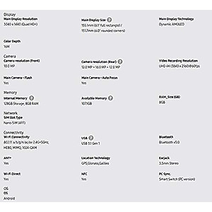 Samsung Galaxy S10 Factory Unlocked Android Cell Phone | US Version | 128GB of Storage | Fingerprint ID and Facial Recognition | Long-Lasting Battery |   Prism White