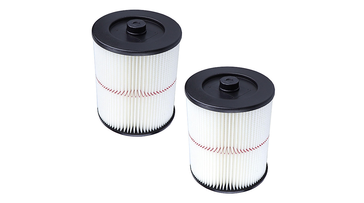 MOCW 2 Pack Red-Stripe Cartridge Filters for Craftsman Shop Vacs