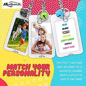 Memorablepix Instax Polaroid Mini Film Key Chain - Custom Picture Key Ring for Fujifilm Mini 9 Photo Film (White, Set of 1)