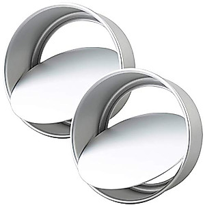 Tosnail 2 Pack 10" x 3" Round Aluminum Cake Pan with Removal Bottom