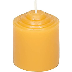 The Beeswax Co Votive Beeswax Candles - Natural Honey Scented - for Home - Long-Lasting & Eco-Friendly - Cotton Wick - Slow Burning - Hand Poured Pure Organic Bees Wax - Set of 24 Votives