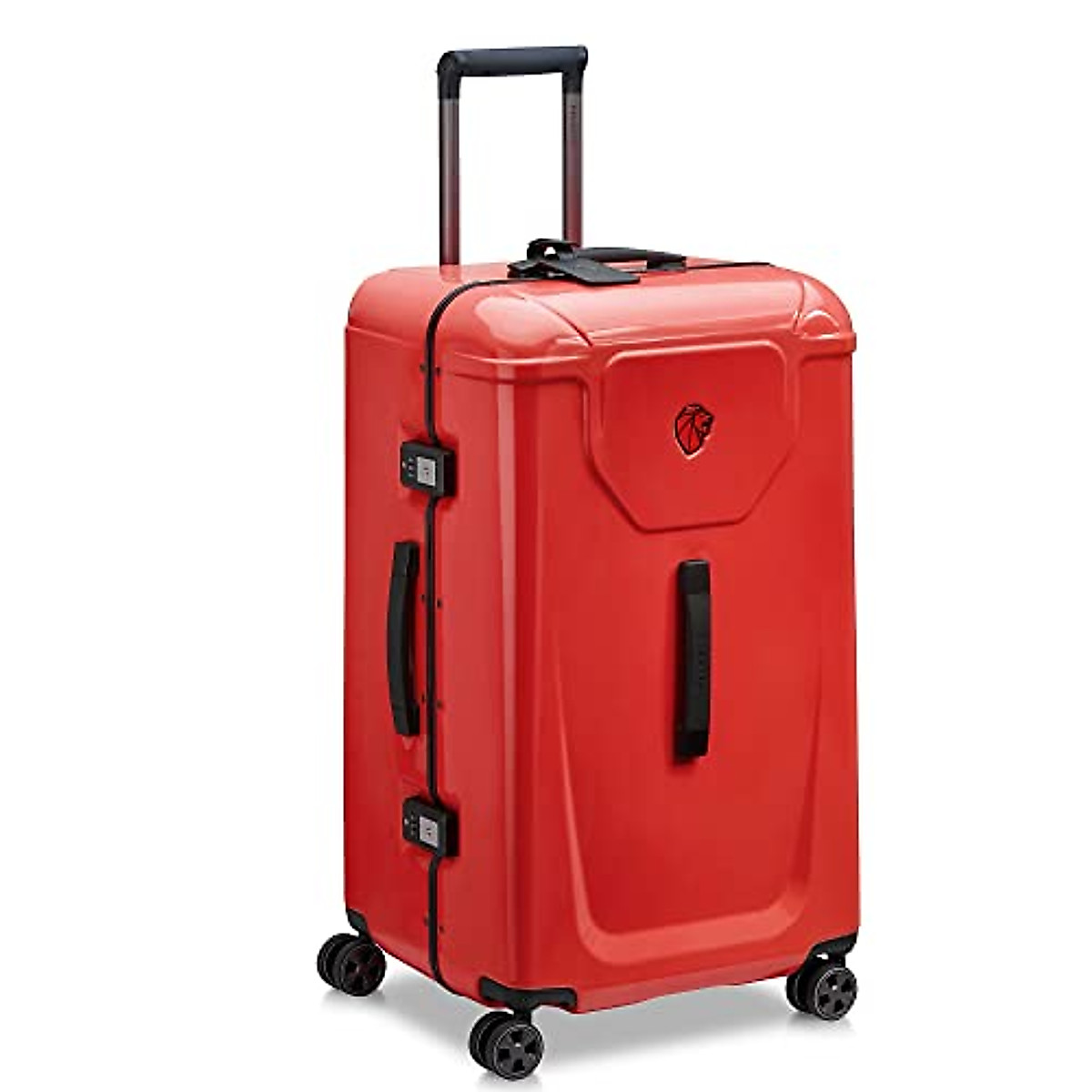 PEUGEOT Voyages Hardside Luggage with Spinner Wheels, Glossy Red, 26 Inch Trunk