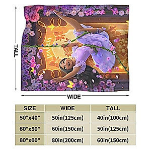 Encanto Blanket Lightweight Cozy Bed Blanket Soft Warm Throw Blanket for Sofa Couch Living Room Black 50inchx40inch