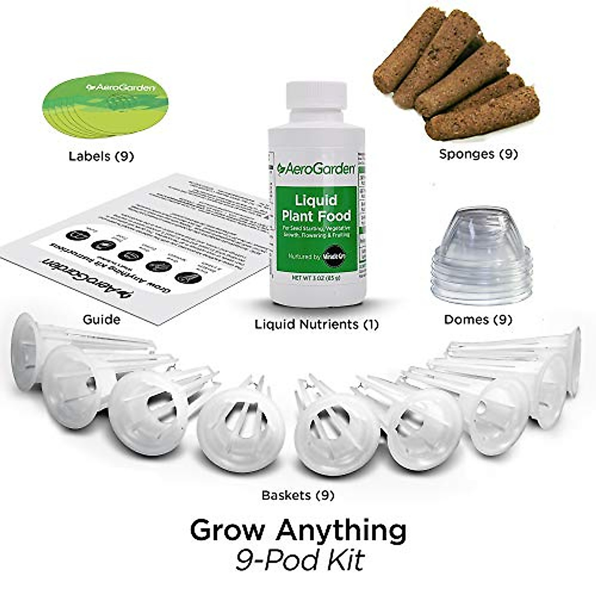 AeroGarden Salad Greens Mix Seed Pod Kit, 6 & Grow Anything Seed Pod Kit, 9