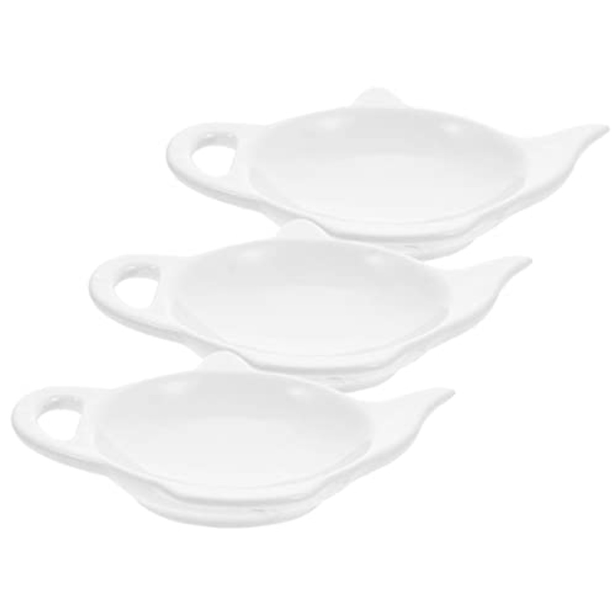 Holibanna 9 Pcs Tea Bag Saucer Pencils for Ceramic Coasters Snail Tea Bag Holder Tea Bag Squeezer Ceramic Tea Bag Plate Tea Packet Holder Tea Rack Kitchen Mini White Ceramics Seasoning